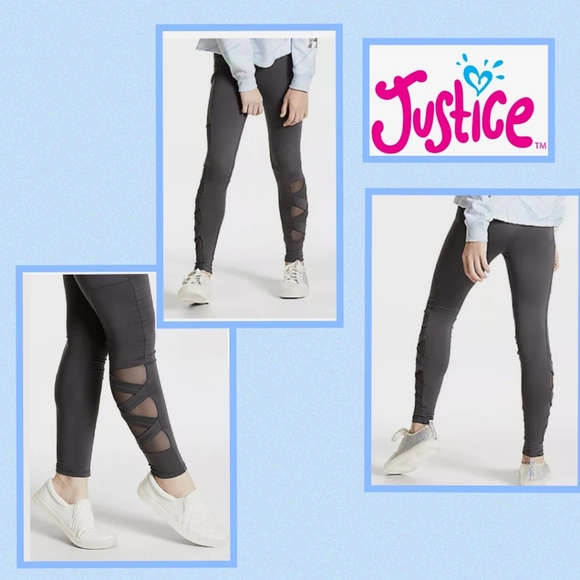 Justice | Pants & Jumpsuits | Justice Strappy Leggings Y Xl W Small ...